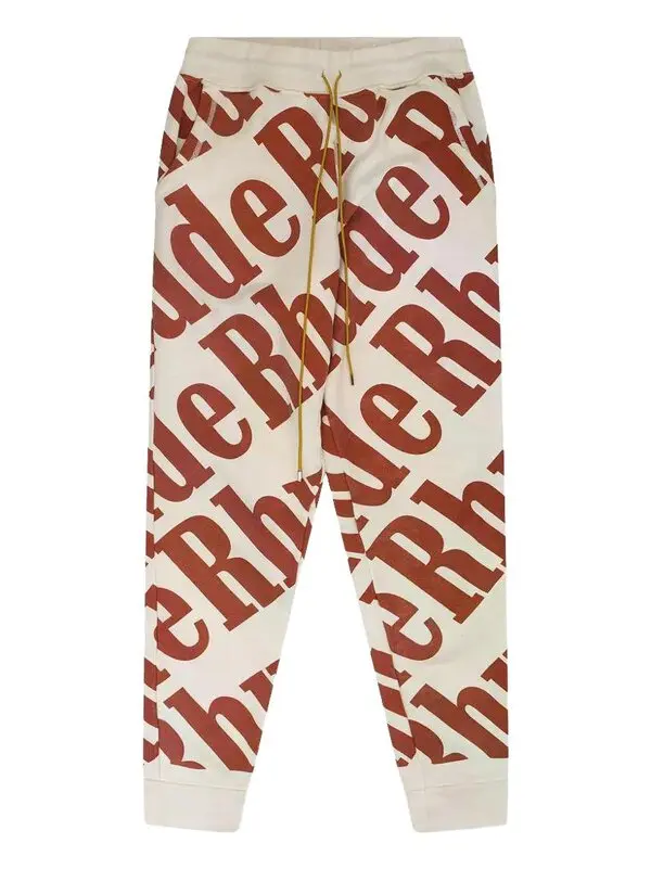 Rhude Logo-print Track Pants - Neutrals