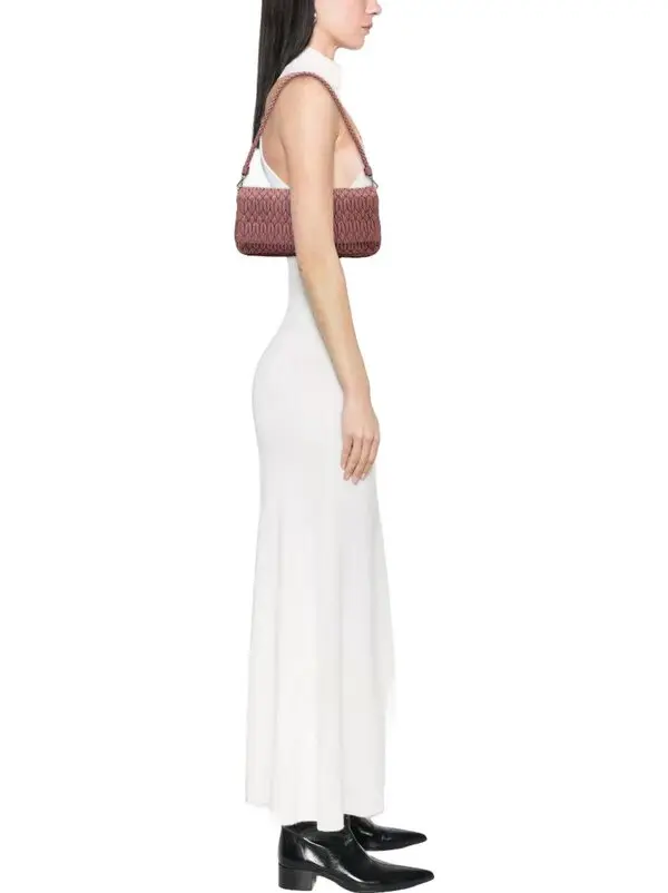 Miu Miu Matelassé Nappa Crystal Chain Satchel - Pink