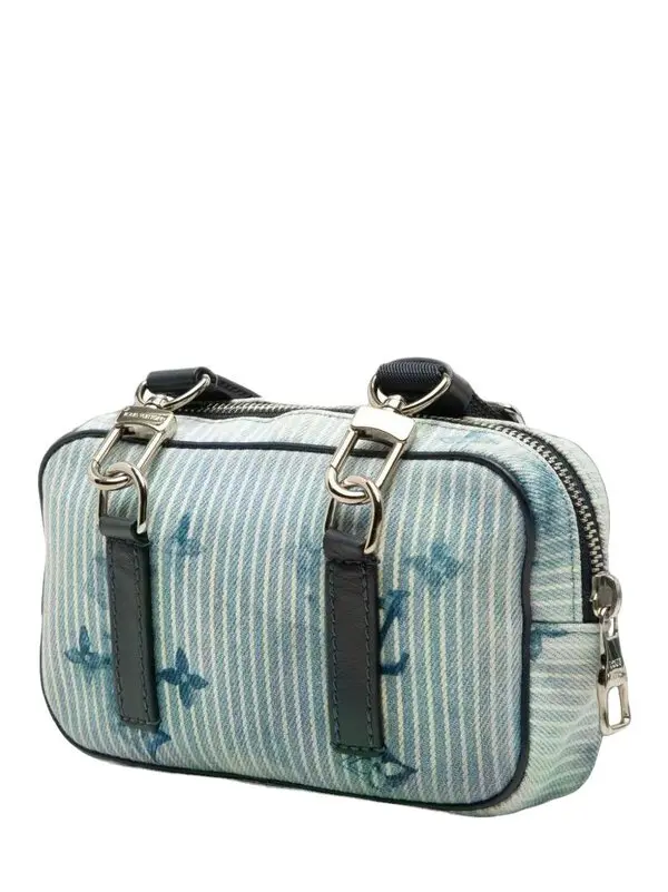 LOUIS VUITTON Monogram Denim Watercolor Pouch Crossbody Bag - Blue