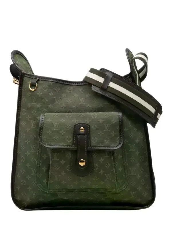 LOUIS VUITTON Monogram Mini Lin Besace Mary Kate Crossbody Bag - Green