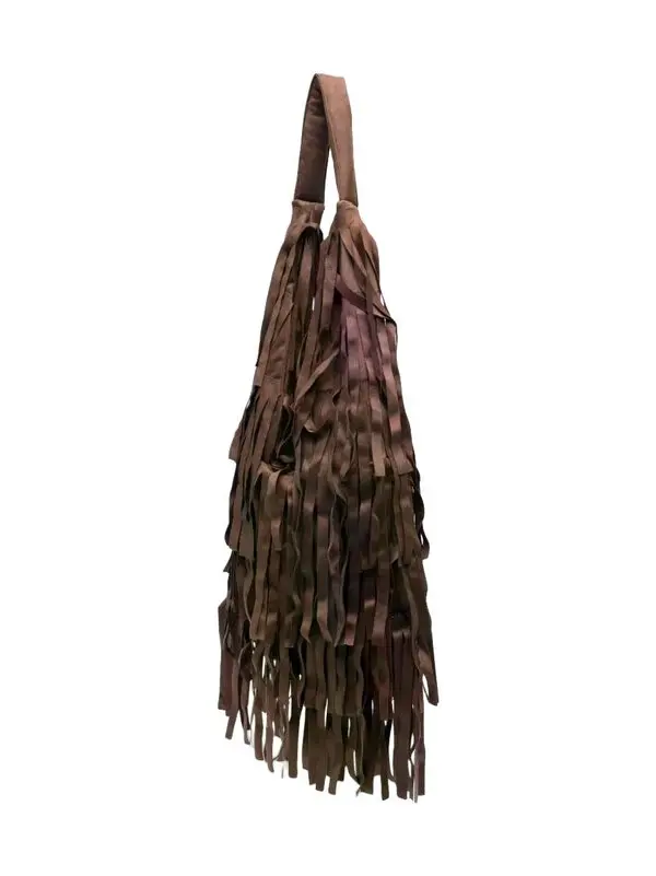 LA MILANESA Large Aretha Fringed Shoulder Bag - Brown