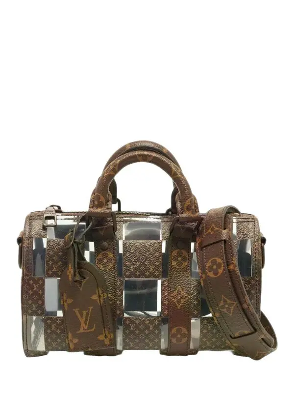 LOUIS VUITTON 25 Monogram Chess Keepall Bandoulière Tote Bag - Brown