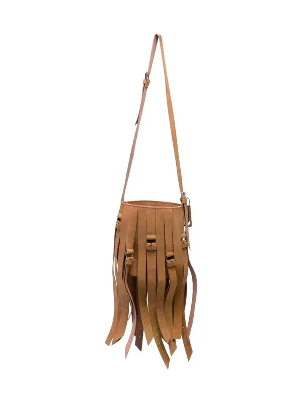 LA MILANESA Sally Buckle-detail Bucket Bag - Brown