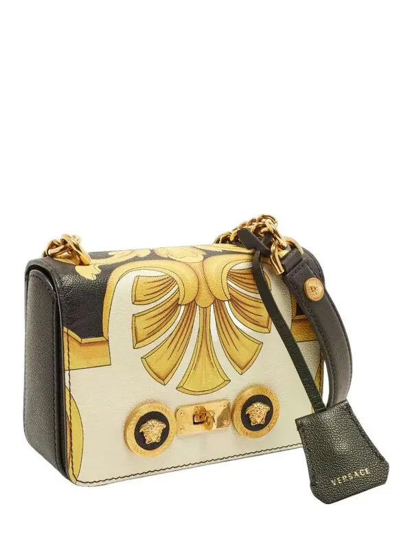 Versace Medusa Baroque-print Mini Crossbody Bag - Black