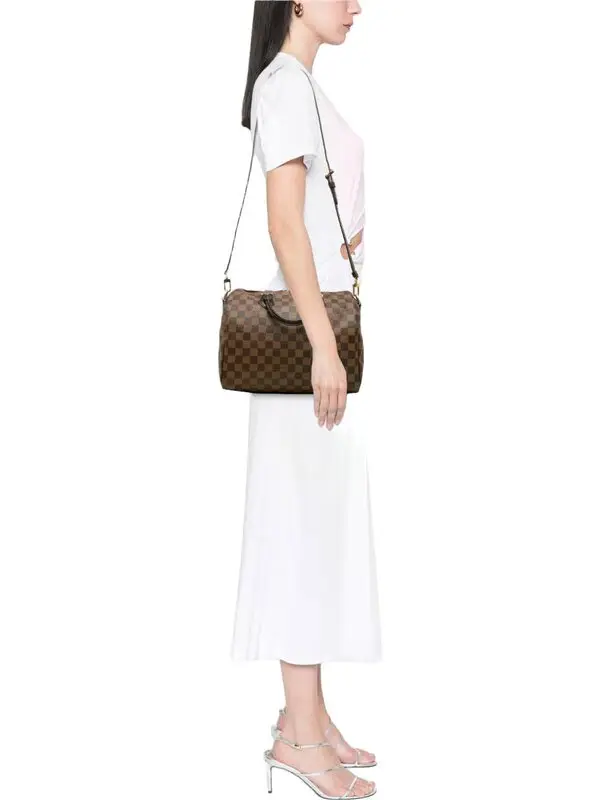 LOUIS VUITTON Damier Ebene Speedy Bandouliere 30 Satchel - Brown