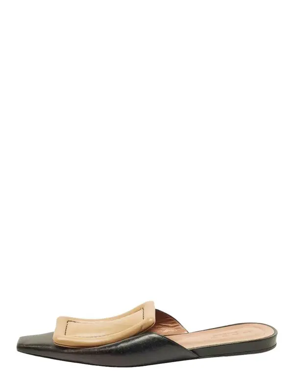 Marni Padded Buckle Detail Mules - Black