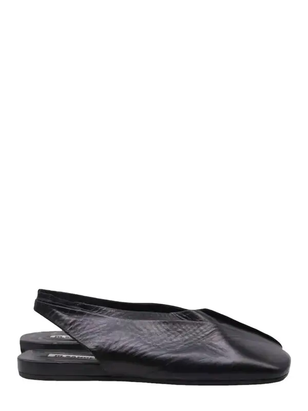 JIL SANDER Square-toe Slingback Ballet Flats - Black