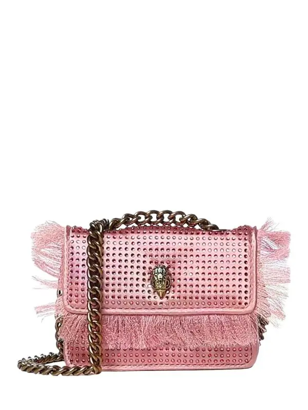 Kurt Geiger Embellished Fringed Shoulder Bag - Pink