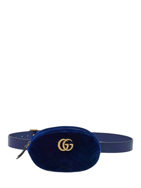 Gucci Gg Marmont Matelassé Mini Belt Bag - Blue