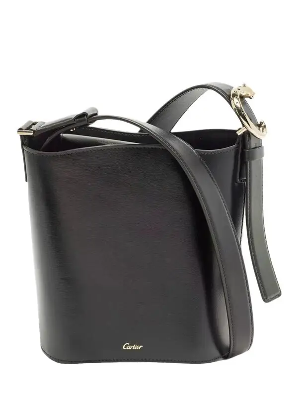 Cartier Panthère C Leather Mini Bucket Bag - Black