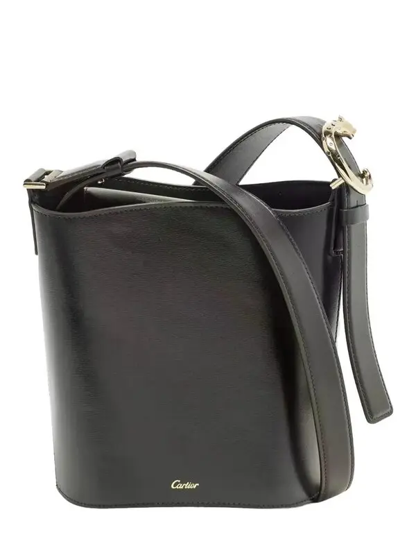 Cartier Panthère C Leather Mini Bucket Bag - Black