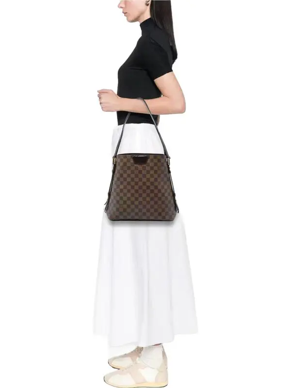 LOUIS VUITTON Damier Ebene Canvas Cabas Rivington Tote Bag - Brown
