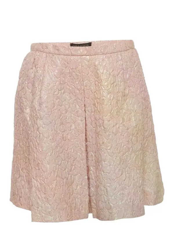 Giambattista Valli Floral Jacquard Pleated Skirt - Pink
