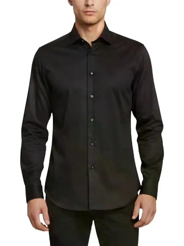 Roberto Cavalli Logo-embroidered Button-down Shirt - Black