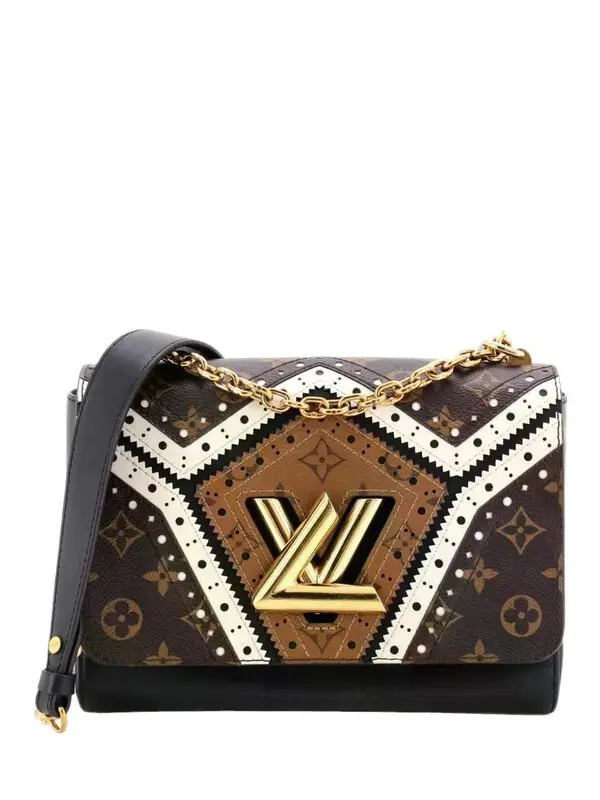 LOUIS VUITTON Limited Edition Brogue Reverse Monogram Canvas And Leather Mm Shoulder Bag - Brown