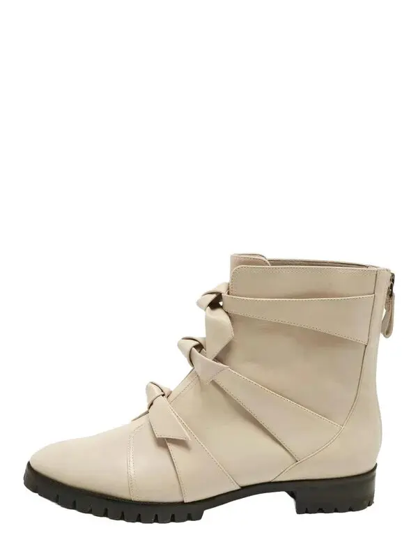 ALEXANDRE BIRMAN Lolita Bow Detail Ankle Boots - Neutrals