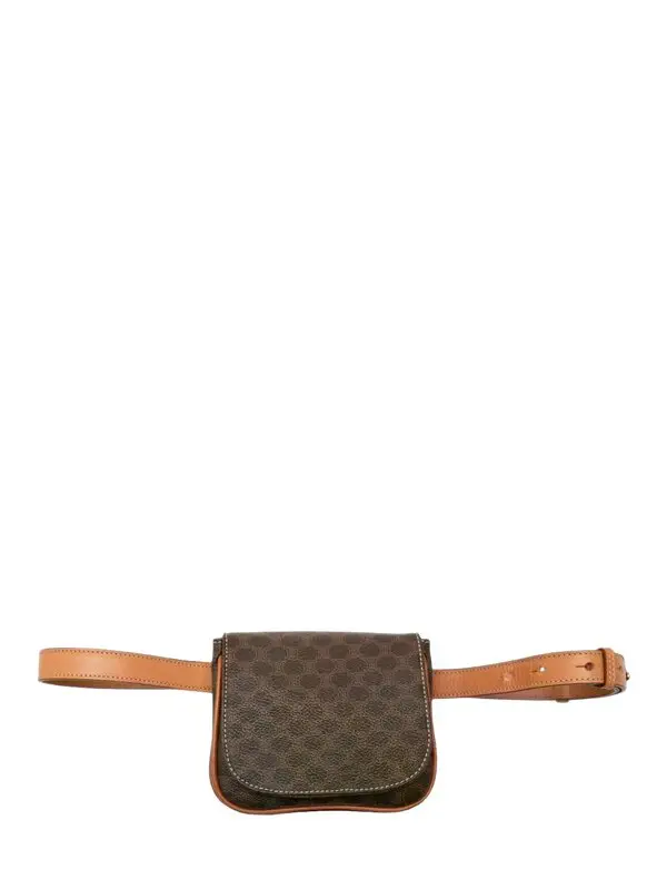 Celine Macadam Coated Canvas Belt Bag - Brown