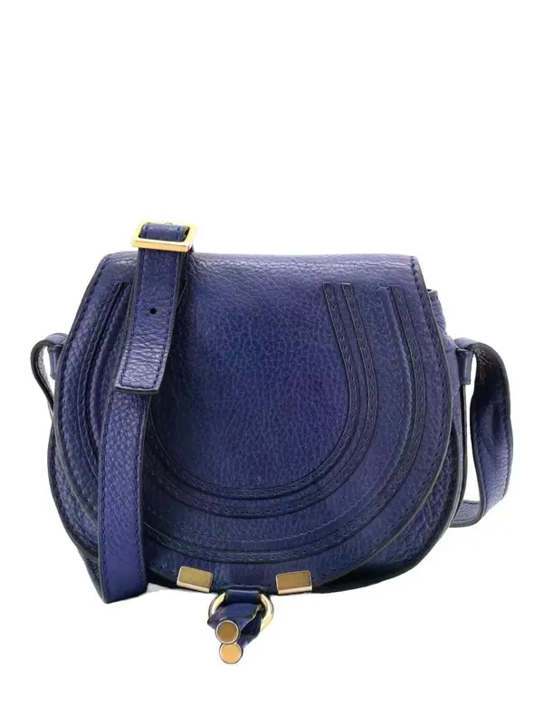 Chloé Marcie Leather Small Crossbody Bag - Blue