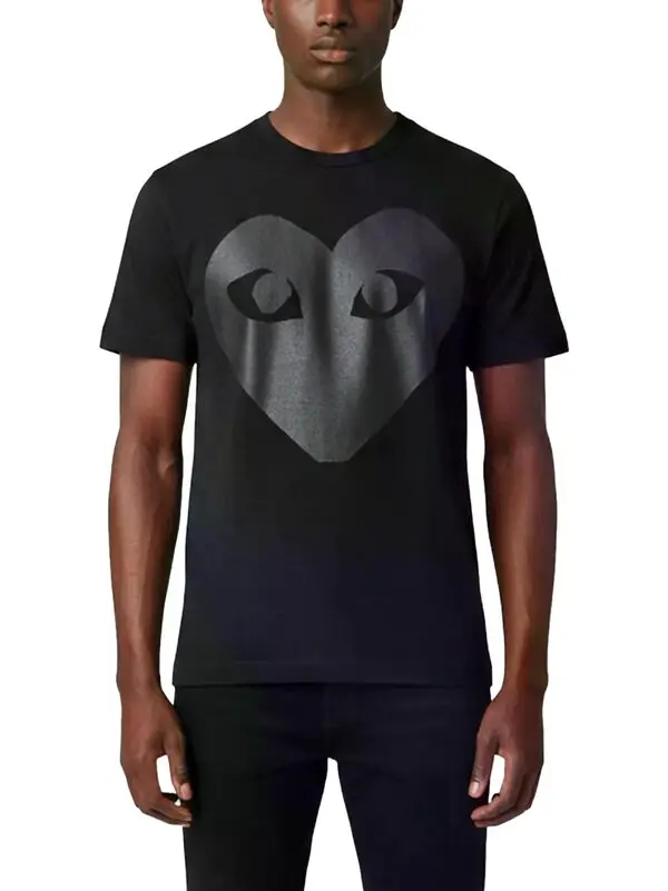 Play Comme Des Garcon Graphic-print Jersey T-shirt - Black