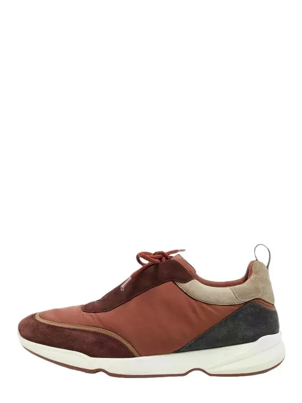 Loro Piana Modular Walk Suede-panel Sneakers - Brown