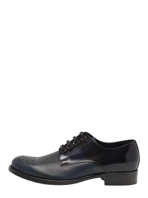 Dolce & Gabbana Perforated Lace-up Oxford Shoes - Blue