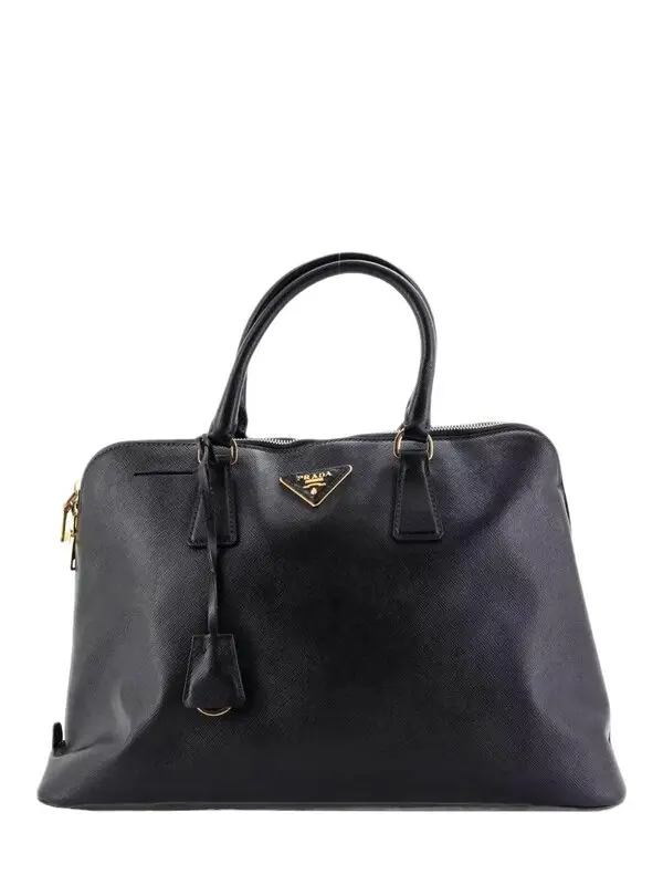 Prada Saffiano Leather Large Handbag - Black