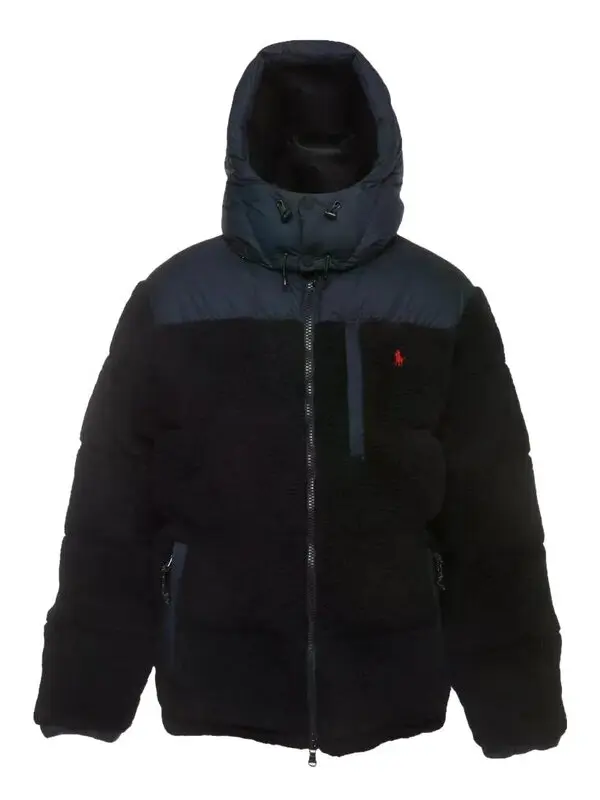 Polo Ralph Lauren Faux Fur Trim Quilted Puffer Jacket - Blue