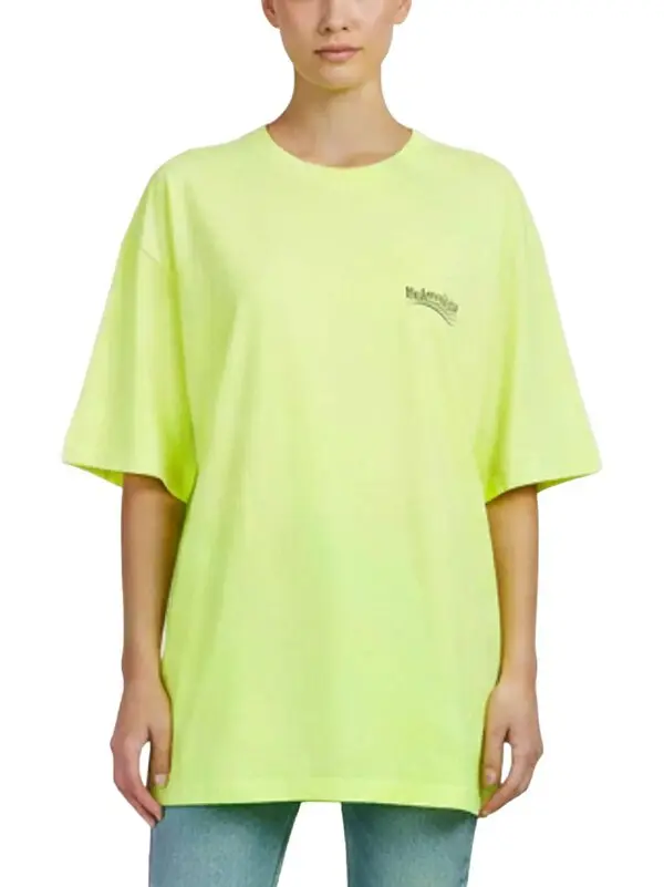 Balenciaga Political Campaign Logo Print Oversized T-shirt - Green