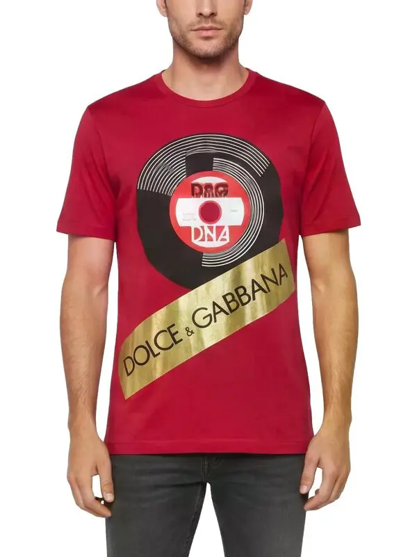 Dolce & Gabbana Printed Crew-neck T-shirt - Red