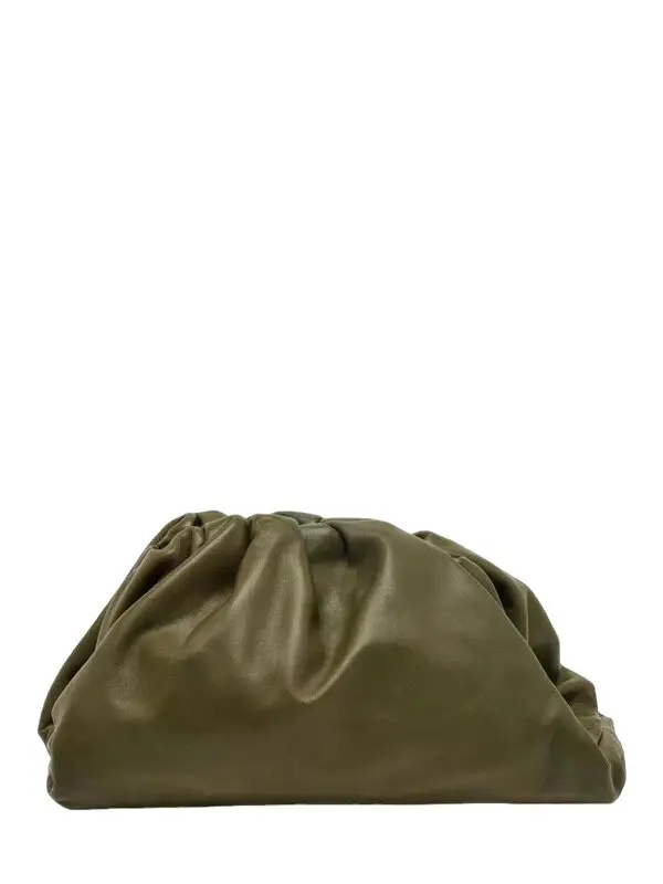 Bottega Veneta The Pouch Gathered Clutch Bag - Green