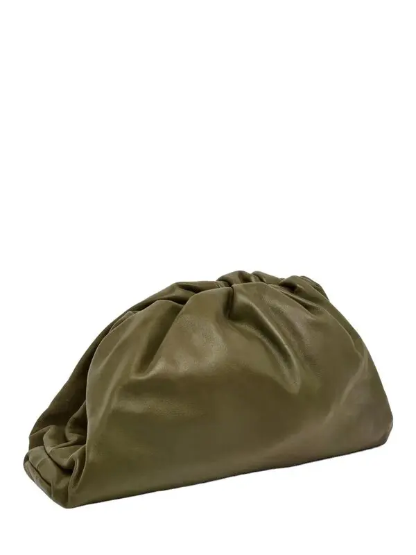Bottega Veneta The Pouch Gathered Clutch Bag - Green