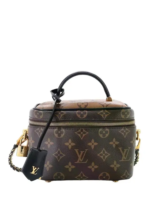 LOUIS VUITTON Vanity Handbag Reverse Monogram Canvas Pm Satchel - Brown
