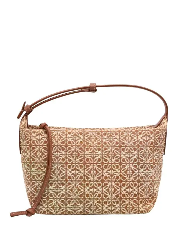 Loewe Small Anagram Canvas Cubi Shoulder Bag - Brown