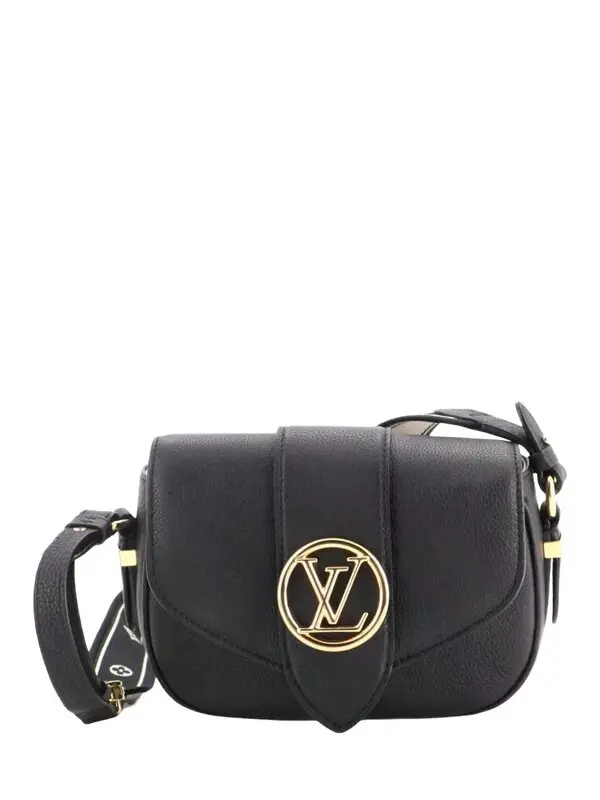 LOUIS VUITTON Pont 9 Soft Bag Leather Pm - Black