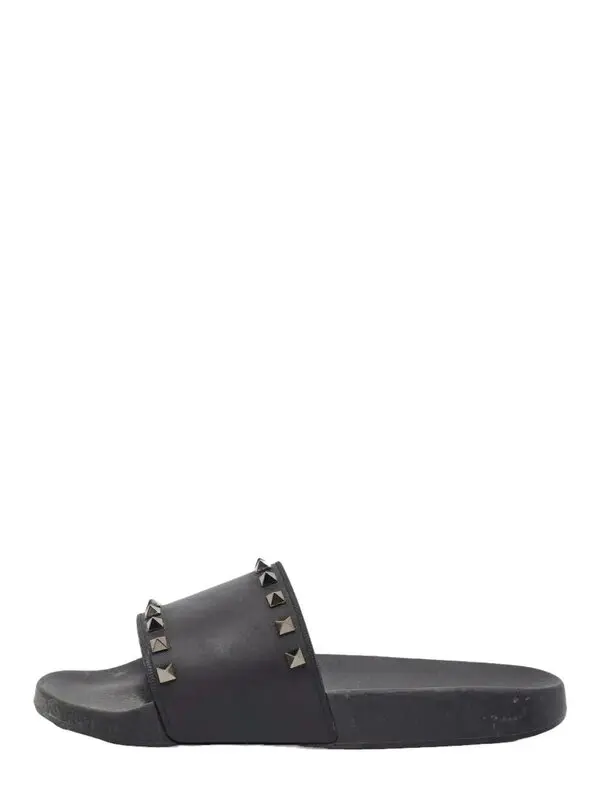 Valentino Garavani Rockstud Embellished Slides - Black