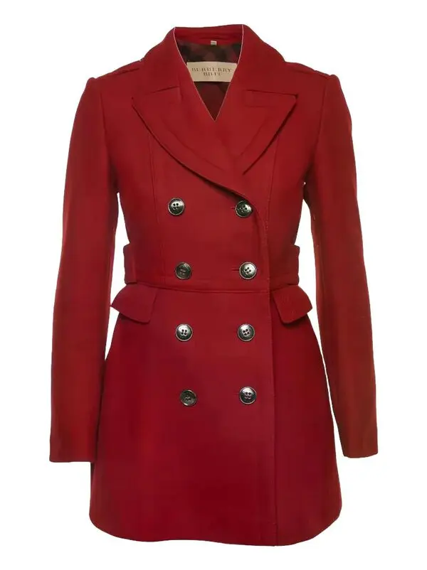 Burberry Double-breasted Coat - Red