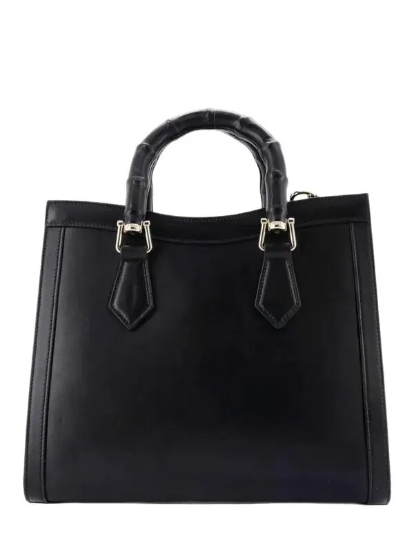 Gucci Diana Nm Bamboo Handle Leather Small Tote Bag - Black