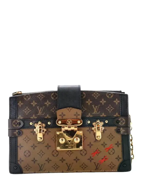 LOUIS VUITTON Trunk Reverse Monogram Canvas Clutch Bag - Brown