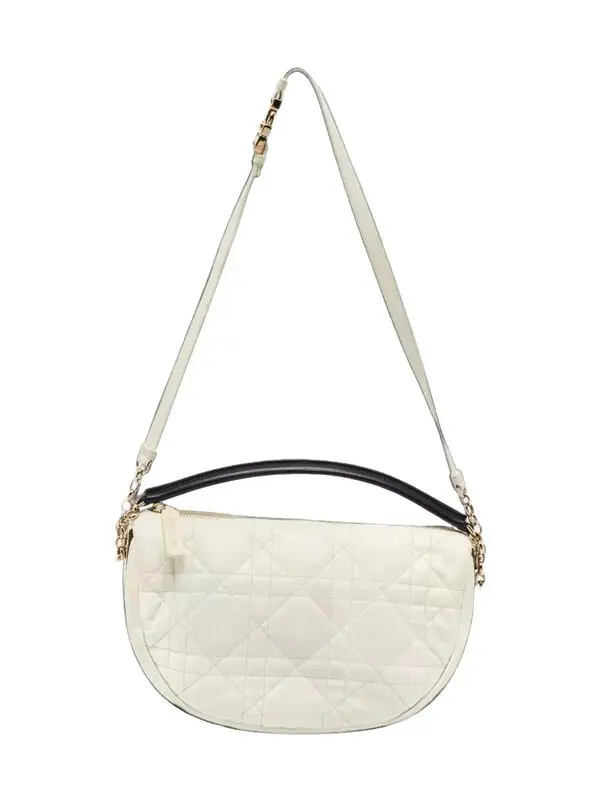 Dior Medium Vibe Cannage Tote Bag - White