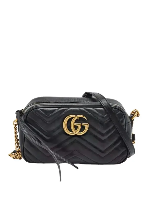 Gucci Small Gg Marmont Camera Bag - Black