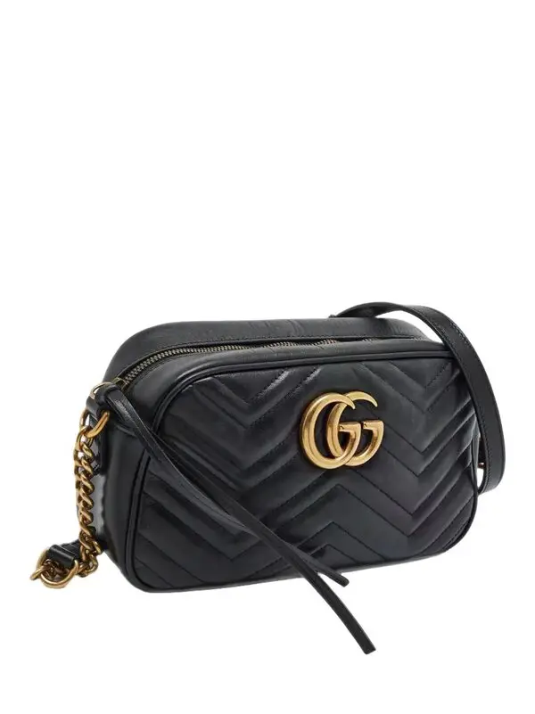 Gucci Small Gg Marmont Camera Bag - Black