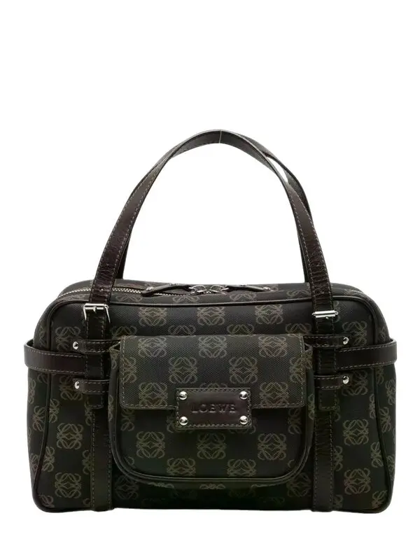 Loewe 2005 Anagram Coated Canvas Handbag - Brown