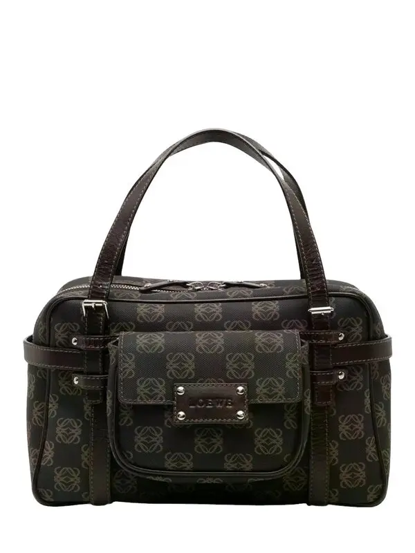 Loewe 2005 Anagram Coated Canvas Handbag - Brown