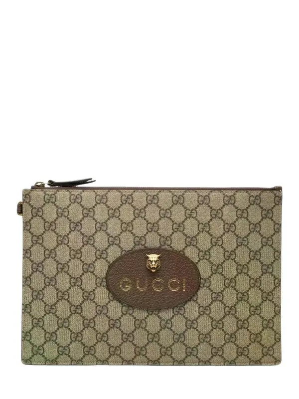 Gucci Gg Supreme Neo Vintage Clutch Bag - Neutrals
