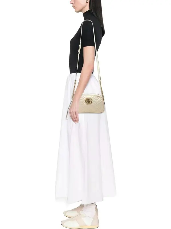 Gucci Gg Marmont Matelassé Calfskin Crossbody Bag - Brown