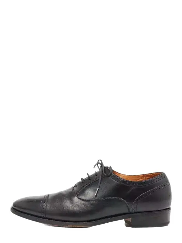 Prada Lace-up Oxford Shoes With Brogue Detailing - Black