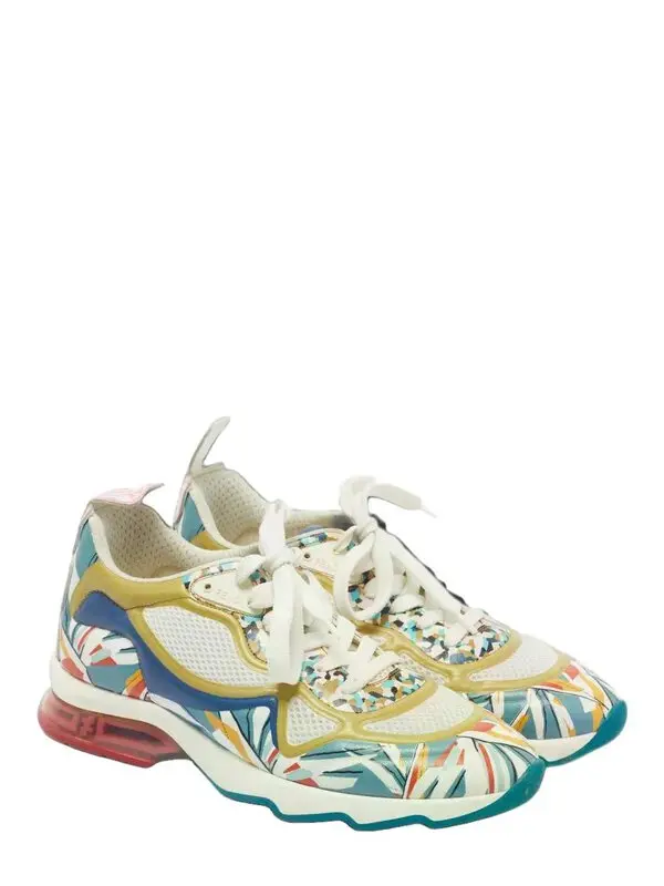 Fendi Tropical Print Low-top Sneakers - White