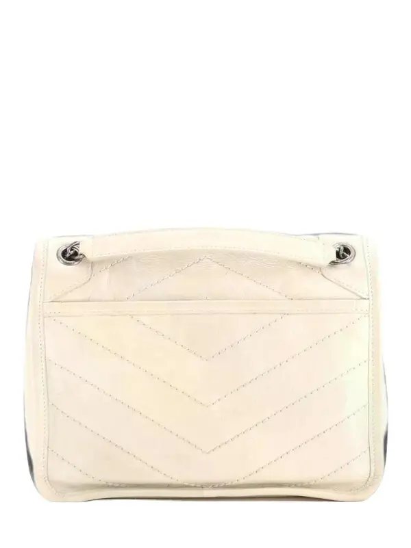 Saint Laurent Niki Chain Flap Bag Matelasse Chevron Leather Baby Shoulder Bag - Neutrals