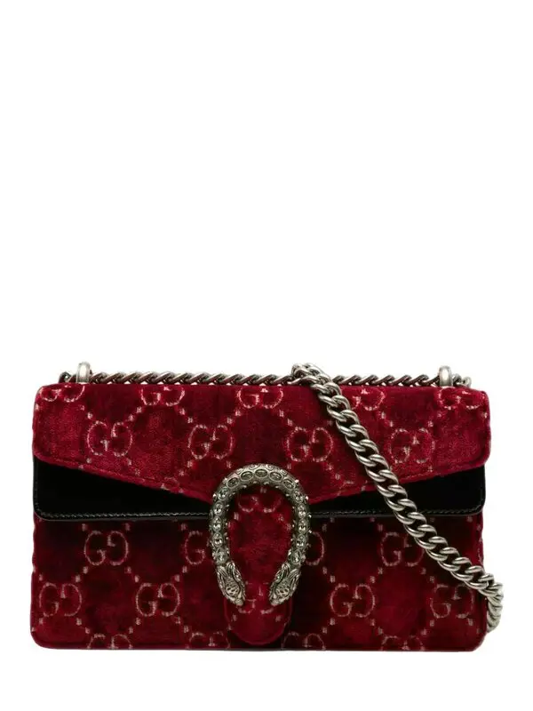 Gucci 2016-2026 Medium Gg Velvet Dionysus Crossbody Bag - Red