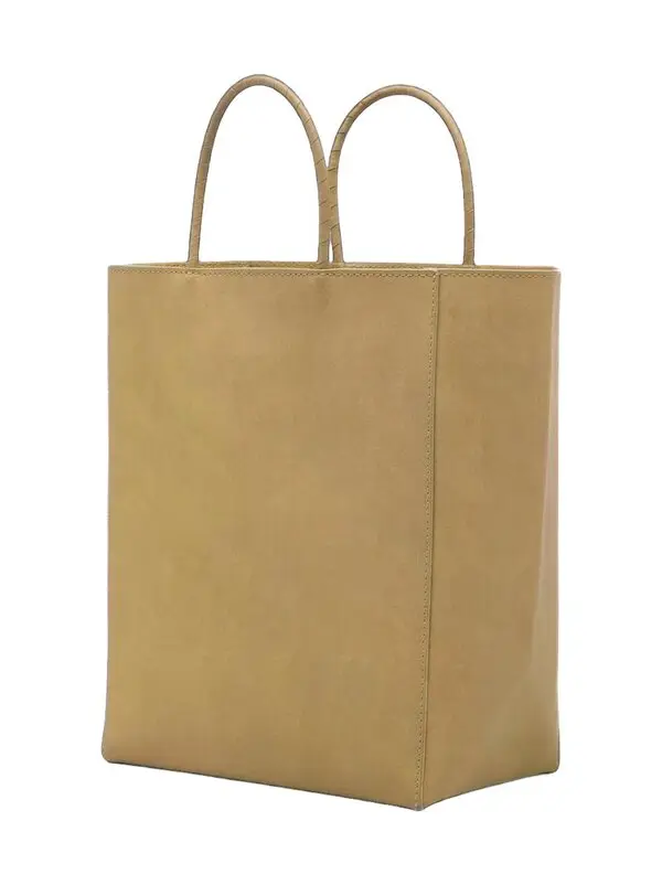 Bottega Veneta Small Raw Paper Calfskin Tote Bag - Neutrals